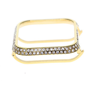 HJINVIGOUR Bling Luxury Rhinestone Crystal Diamond Protective Cover Case Bezel Compatible Apple Watch Series 4 5 6 SE 40mm 44mm Series 3 2 1 38mm 42mm