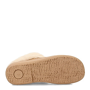 Clarks Womens Faux Fur Lined Clog Slipper Warm Cozy Indoor Outdoor Plush Slipper (Cinnamon Suede, 7)