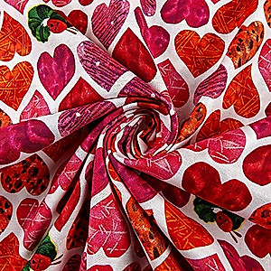Andover The Very The Very Hungry Caterpillar I Love You Large Hearts Red Fabric By The Yard