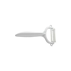 Kyocera Advanced Ceramic Revolution Series 5-1/2-inch Santoku Knife and Y Peeler Set, White