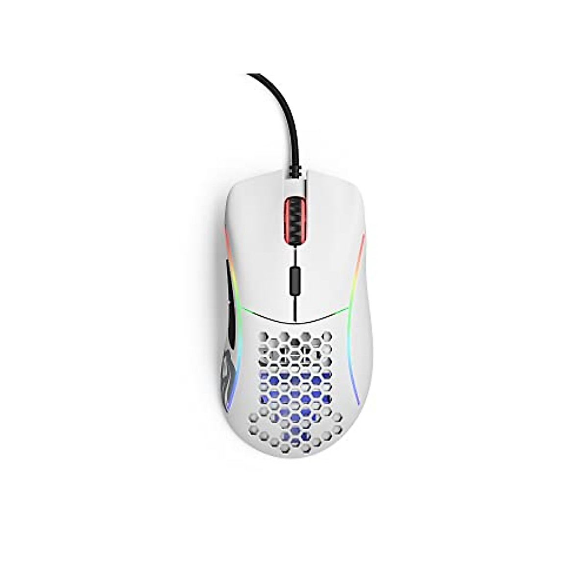Glorious Gaming Mouse - Glorious Model D Honeycomb Mouse - Superlight RGB PC Mouse - 68 g - Matte White Wired Mouse