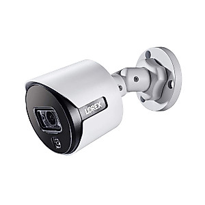 Lorex C581DA Indoor/Outdoor 2K 5MP Super Analog HD Active Deterrence Bullet Camera, 2.8mm, 135ft IR Night Vision, CNV, Works with D841/D841B Series, Only Camera, White (Renewed)