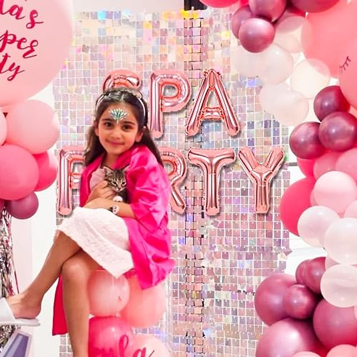 LaVenty 13 PCS Spa Party Balloons Spa Party Decoration Nail Polish Banner Spa Party Banner Spa Theme Birthday Party Salon Party Decoration Makeup Party Decoration