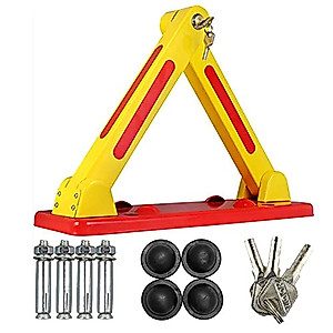 Triangular Foldable Parking Barrier,Removable Parking Space Lock,Manual Parking Blocker,Used for Lane Interception Parking,Safe Collision Avoidance