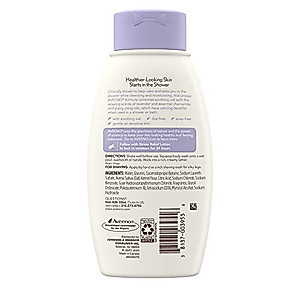 Aveeno Stress Relief Body Wash with Soothing Oat, Lavender, Chamomile & Ylang-Ylang Essential Oils, Dye- & Soap-Free Calming Body Wash for Shower Gentle on Sensitive Skin, 12 fl. oz