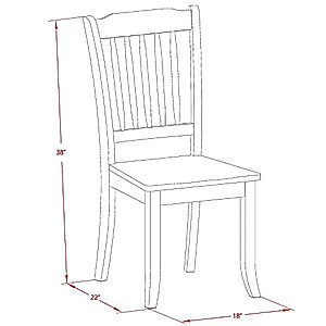 East West Furniture PLDA7-BCH-W Plainville 7 Piece Set Consist of an Oval Dining Room Table with Butterfly Leaf and 6 Wood Seat Chairs, 42x78 Inch, Black & Cherry