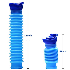 Flap Retractable Portable Blue Men's Urinal, 26fl oz (750ml) Men's Urine Bottle Without Side Leakage - Urinal for Hospital, Emergency and Travel