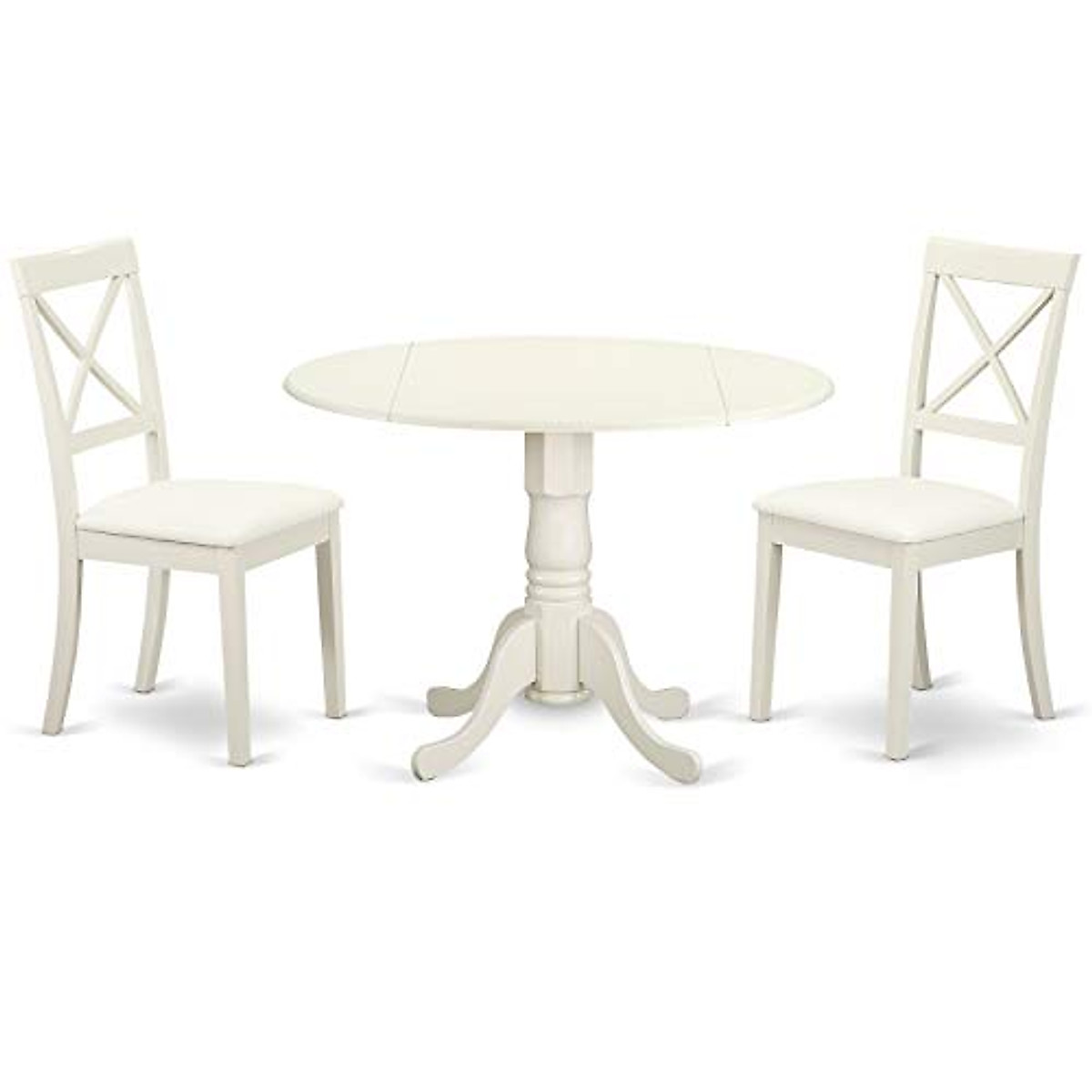 East West Furniture DLBO3-LWH-LC Dining Table Set