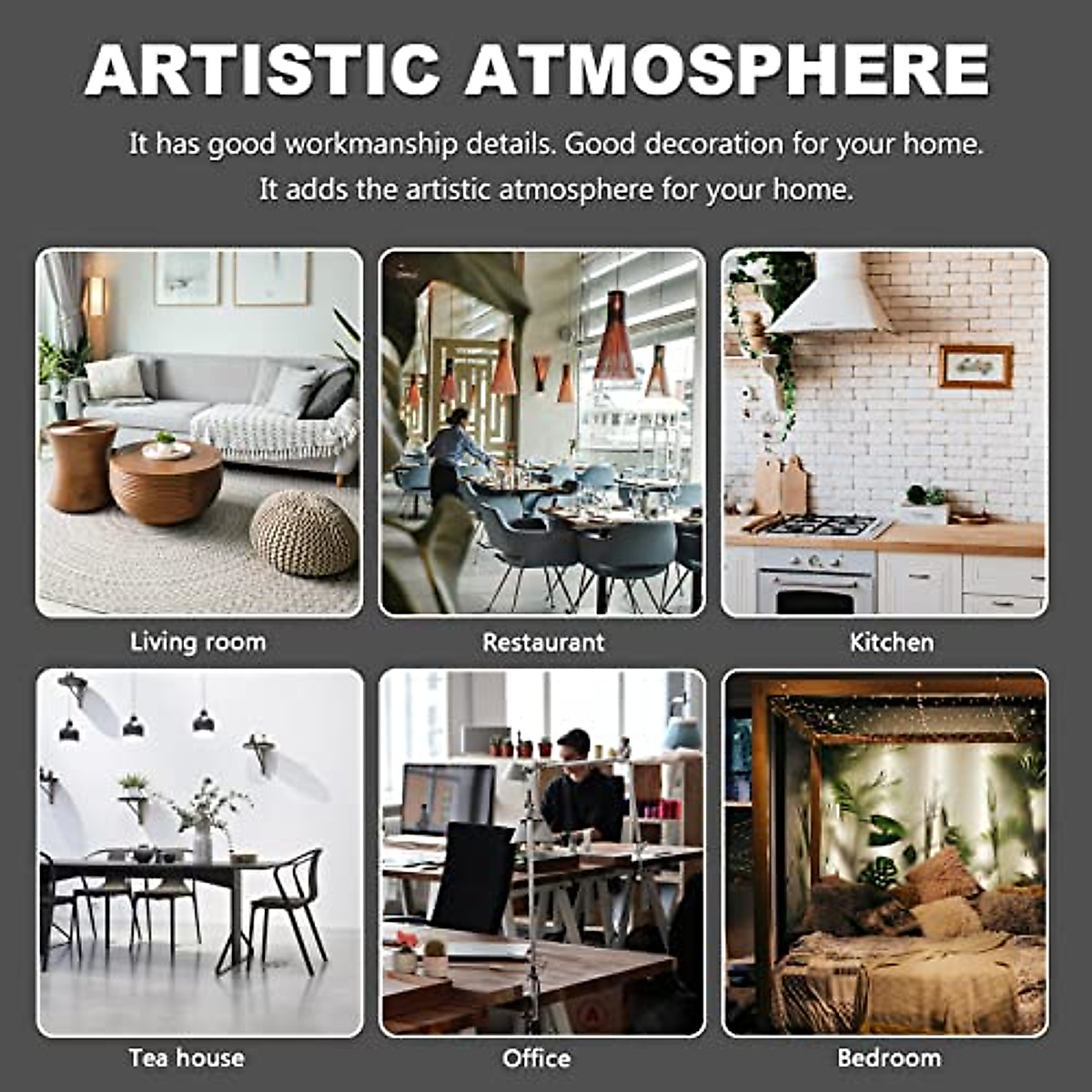 DOITOOL Straw Rattan Storage Basket With Lid Square Wicker Storage Bins Tea Storage Box With Cover Organizer Home Decoration (Large)