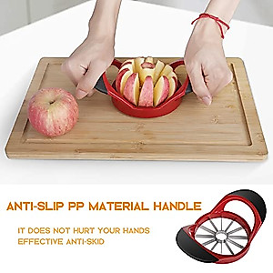 Supercenter Apple Cutter, Apple Corer and Slicer - Stainless Steel Apple Corer - 4.72 Inch Apple Slicer Tool with 12 Super Sharp Blades, lightweight Apple Slicer and Corer with Anti-slip Handle