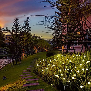 YOULESHU Oleshu Solar Firefly Light, Garden Lawn Firefly Light, Outdoor Waterproof Solar Light, Wind Swaying Light, Solar Garden Light, Patio, Path, Lawn Decoration (2 Pack Warm Light)