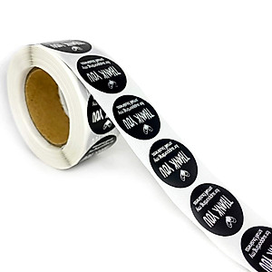 LIANXUE 500pcs Thank You for Supporting My Small Business Stickers Bronzing Seal Label for Wedding Gift Baking Package Envelope Stationery Sticker