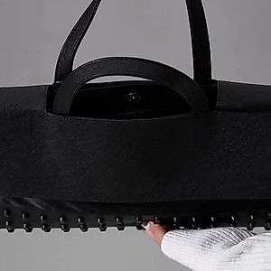 KWANI Black Studs Ladies Women's Tote Bag Shoulder Bag for Travel Daily Bags (Small)