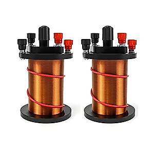 QWORK Demonstration Induction Coil with Primary Coil, Secondary Coil and Soft Iron Core Cylindrical Magnet for Physics Teaching, 2 Set