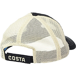 Costa Del Mar teen Trucker Hat, Black + Stone, One Size US