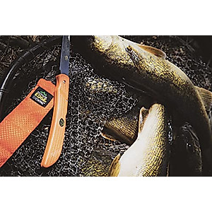 OUTDOOR EDGE Fish & Bone - Folding Fillet Knife with 5.0" 440A Stainless Steel Blade for Fish and processing big game - Pocket Clip (Orange)