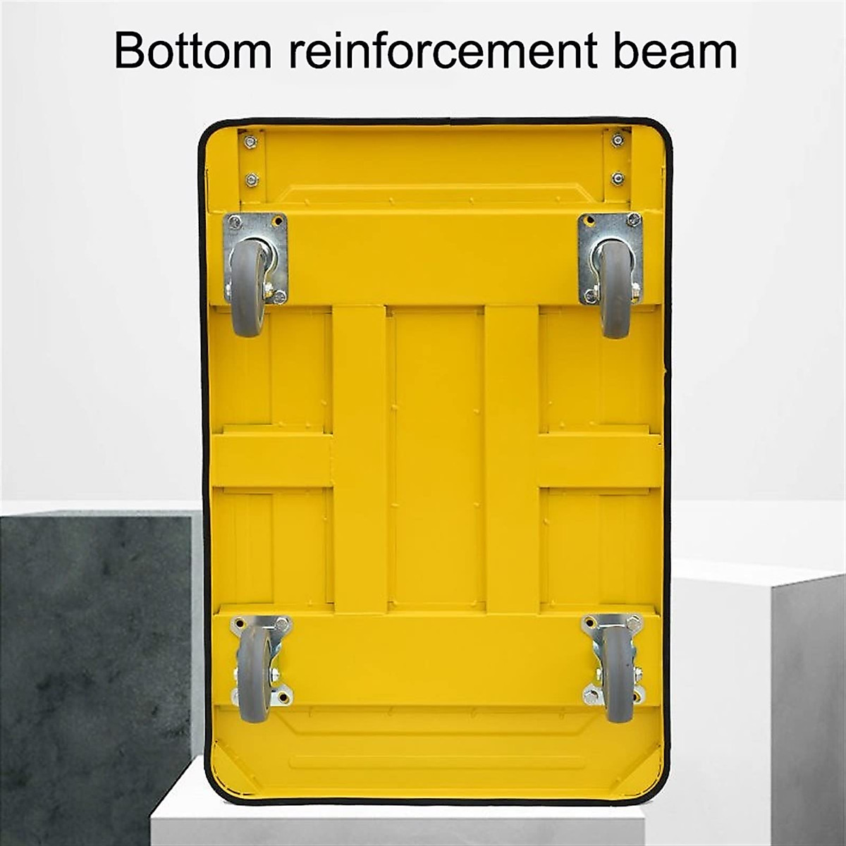 Generic Foldable Hand cart with Anti-Slip Coating, Convertible Hand Truck with Steel Bracket, Foldable 90° Handle, with castors, Load Capacity 400 kg (Color : Green, Size : 77 * 50cm)