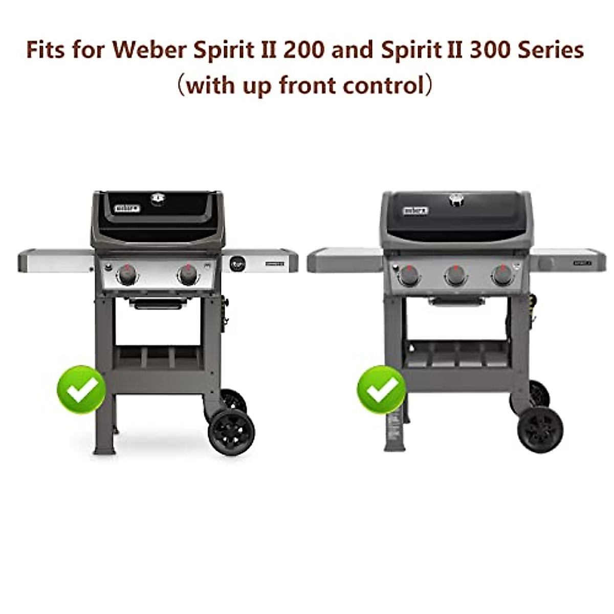 QuliMetal 67060 Heat Deflector for Spirit II 200 and Spirit II 300 Series, Model Years 2017 and Newer, 304 Stainless Steel