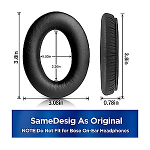 Headphones Replacement Ear Pads for Bose QC15, QC25, QC35, QC35ii. (QC15, QC25, QC35, QC35II)