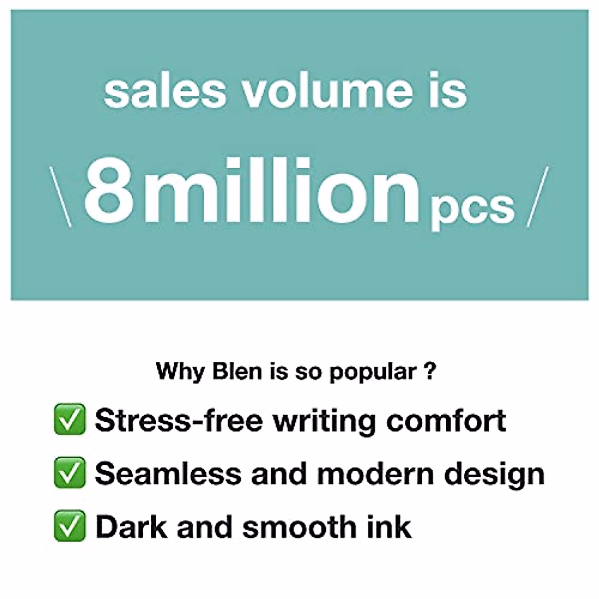 ZEBRA BLEN Emulsion ballpoint pen White body 0.5mm (blue ink) pack of 3 with DAVINCIPEN Acrylic Pen Holder clear