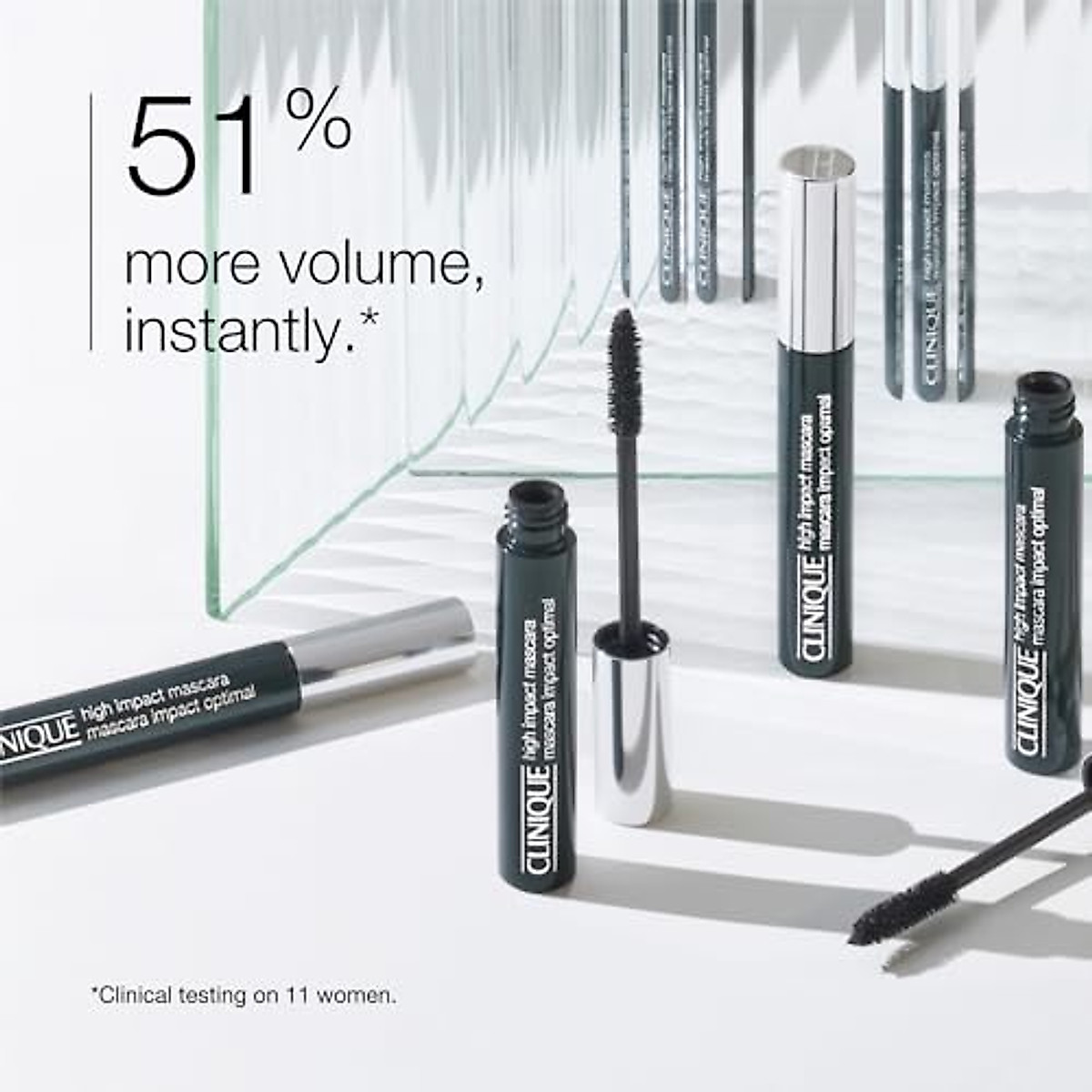Clinique High Impact Mascara | Lengthening, Volumizing + Safe For Sensitive Eyes, Mini Travel Size, Black, 0.12 Fl Oz