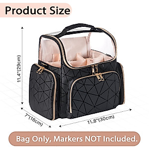 Uross Marker Organizer Case- Marker Storage Case Marker Box Case Marker Storage Marker Bag Pen Organizer Bag Case, Black