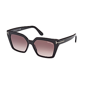Tom Ford WINONA FT 1030 Shiny Black/Light Violet Shaded 53/15/140 women Sunglasses