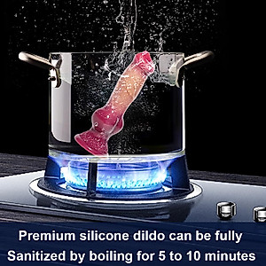 7.7inch Realistic Beginner Dildo, Alien Wolf Dildo Suction Silicone Small Anal Fantasy Toy for Beginners Women and Men Couples