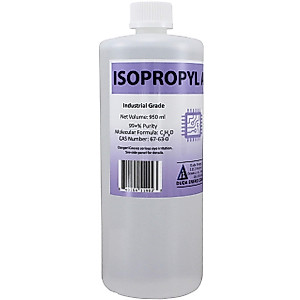 Duda Energy 4 x 950ml Bottles of 99.9+% Pure Isopropyl Alcohol Industrial Grade IPA Concentrated Rubbing Alcohol 1 Gallon Total, Clear, 32.12 Fl Oz (Pack of 4), 128.4 Fl Oz
