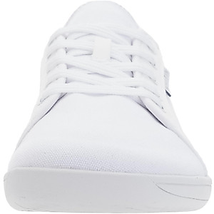 WHITIN Men's Extra Wide Toe Box Fashion Canvas Barefoot Sneakers Zero Drop Sole Size 9.5W Minimus Casual Minimalist Outdoor Tennis Shoes All White 43