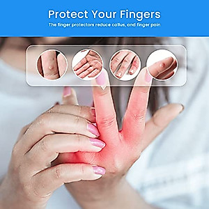 Kimihome 20 PCS Gel Finger Sleeve Protectors, Silicone Finger Sleeve Cushions and Protects, Provide Relief for Finger Cracking, Corns, Blisters and Calluses Protect.