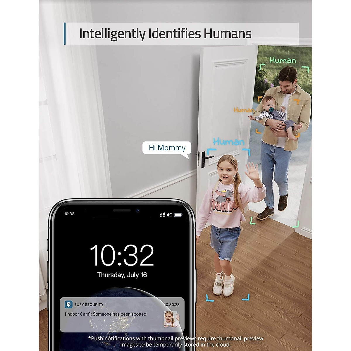 eufy security E210 Indoor Cam, 2K, Pan & Tilt, Indoor Security Camera, Wi-Fi Plug-in Camera, Human & Pet AI, Voice Assistant Compatibility, Night Vision, Motion Tracking, HomeBase not Compatible
