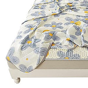 Cooling Mattress Mat Cover Set, Fine Stitching Skin Friendly Breathable Latex Sleeping Mat Pillowcase Irritating for Summer (Type 1 Sleeping Mat 150x200cm / 59.1x78.7in)