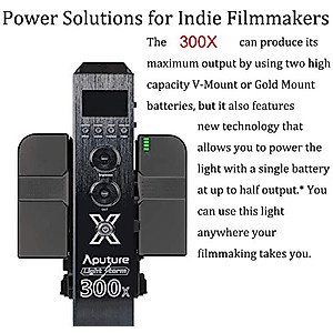 Aputure 300X Led Video Light,300W Aputure LS 300X,Bi-Color 2700K-6500K,24300lux@1m,APP and Remote Control(V-Mount)