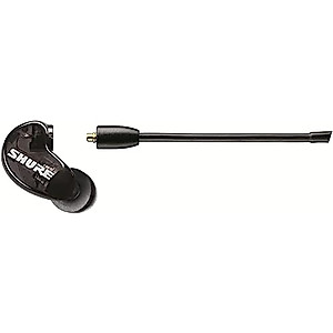 Shure SE215 PRO Wired Earbuds - Professional Sound Isolating Earphones, Clear Sound & Deep Bass, Single Dynamic MicroDriver, Secure Fit in Ear Monitor, Plus Carrying Case & Fit Kit - Black (SE215-K)