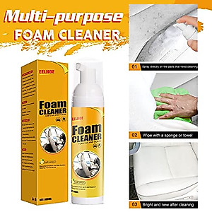 Multifunctional Car Foam Cleaner, Foam Cleaner All Purpose, Foam Cleaner for Car, Shima Foam Cleaner, Powerful Stain Removal Kit for car and House Lemon Flavor (100ml, 1pcs)