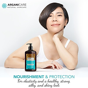 Arganicare Leave in Conditioner for Dry Damaged Hair (13.5 Oz) | Enriched with Organic Moroccan Argan Oil and Shea Butter | Enhance Curl and Extra shine | Moisturizing Leave in hair conditioner