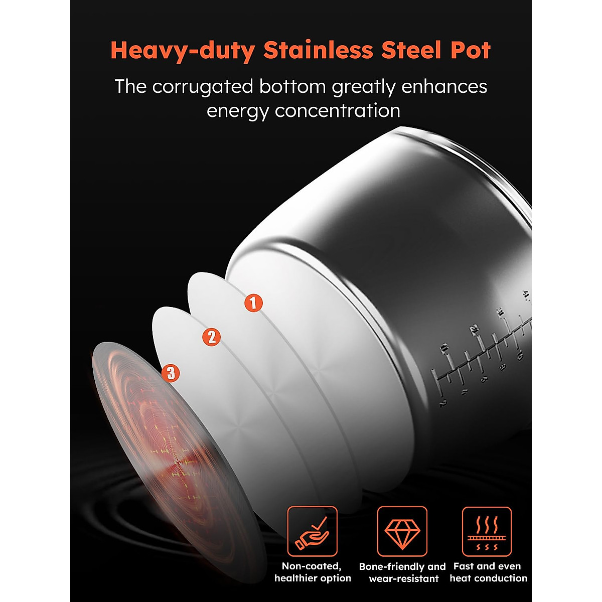 Nuwave Duet Air Fryer and Electric Pressure Cooker Combo with 2 Switchable Lids, 300 FoolProof One-Touch Presets, Crisp&Tender Tech, 6QT Heavy-duty Stainless Steel Pot, 15+ Safety Features, Max 105Kpa