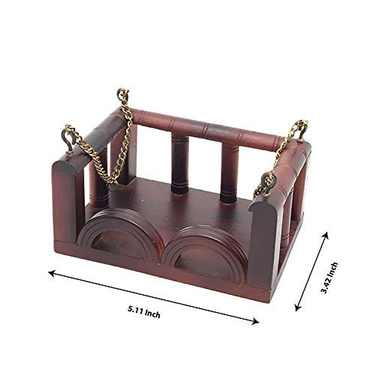 Wooden Ladu Gopal Jhulla/Jhula for Laddu Gopal/Bal Gopal/Krishana Jhula/Jhoola/Laddu Gopal/Janmashtami Jhula/Decorative/Gift Items/God Idol/Festival/House Warming (27.2 x 17.5 x 8.9 cm)