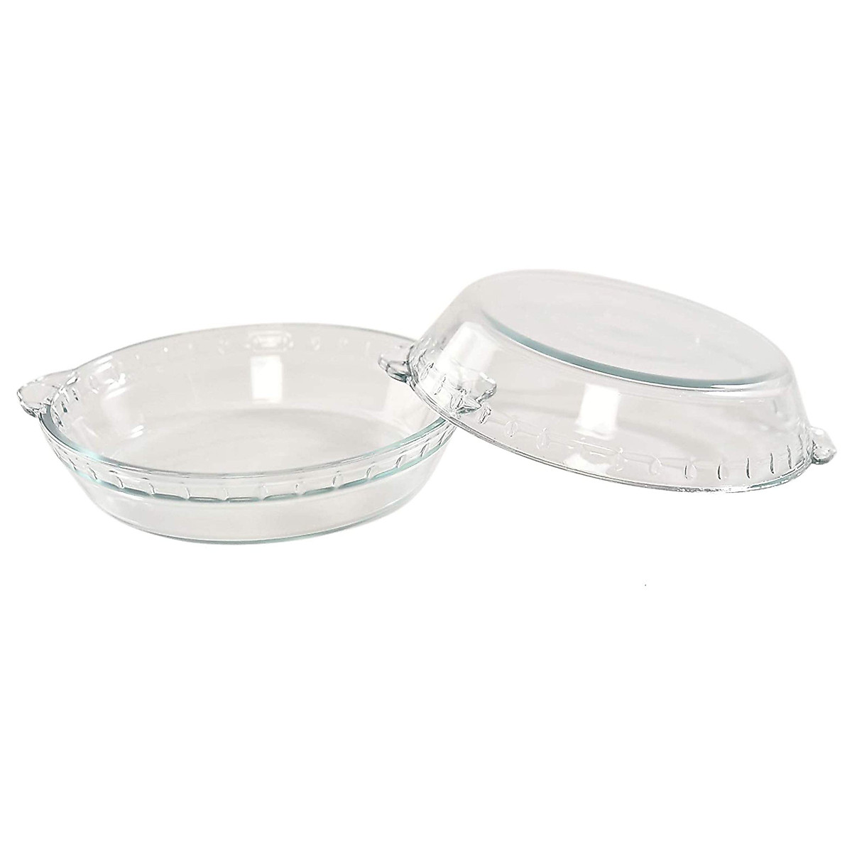 Home-X Pie Bakeware Set of 2, Glass Baking Accessories, 7” Dessert Pie Plates