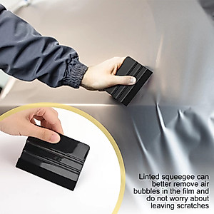 VVNIAA Window Tinting Tools, Window Film Kit, Professional Car Wrap Kit, Vinyl Wrap Kit, Tint Kit Includes Square with Flannel Squeegee, Carving Knife, Safe Membrane Cutter, Edge Trimming Squeegee.