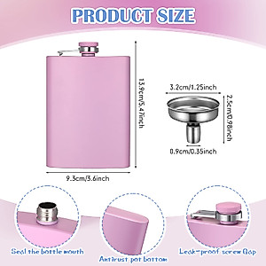 2 Pack 8 oz Flasks for Women Hip Flask for Liquor Set Matte Light Purple and Pink Cute Flask with Funnel Leakproof Stainless Steel Flask Whiskey Pocket Flask for Alcohol Drink Wine Wedding Party Gift