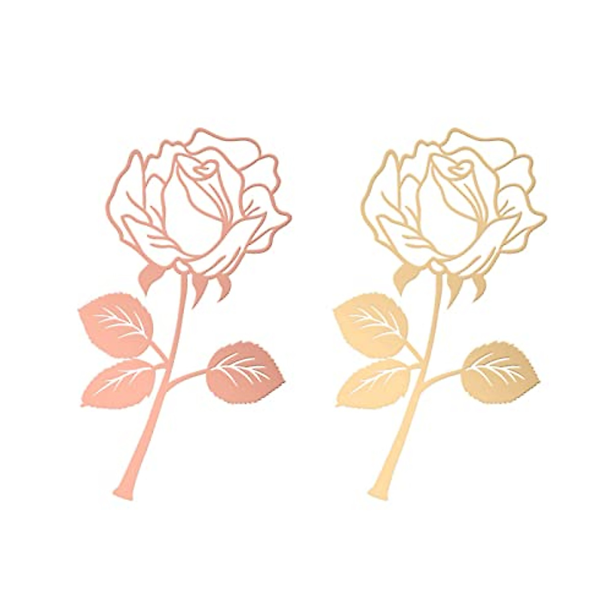 Unique Hollow Metal Bookmark Rose Flower Gift Page Marker Golden Book Mark for Book Lovers Women Writers Readers Present golden hollow bookmark for Men Women Adult Valentines Gift