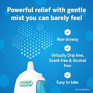 Flonase Sensimist Allergy Relief Nasal Spray for Non-Drowsy, 24-Hour Multi-Symptom Allergy Relief – 120 Sprays (Pack of 2)