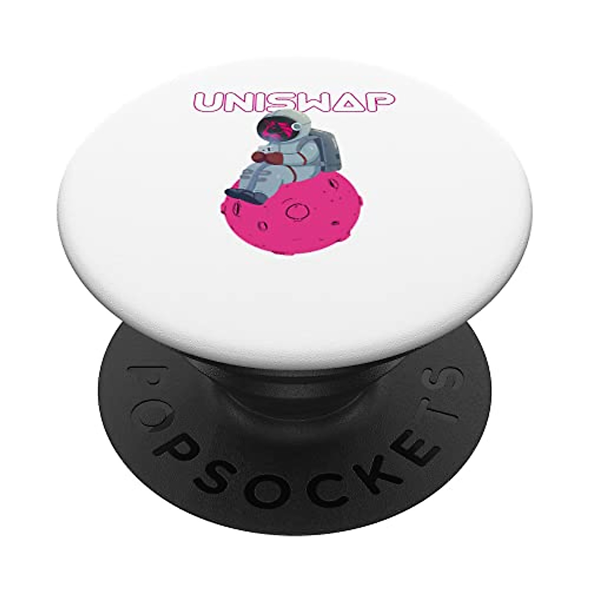 Uniswap UNI Cute Moon Man Crypto Currency Investor Trader PopSockets Swappable PopGrip