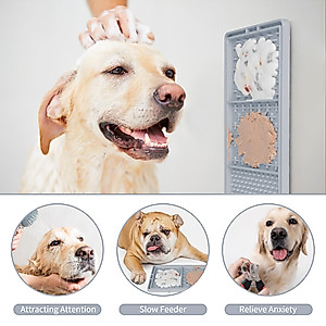 Coomazy Dog Lick Mat, Dog Slow Feeder, Boredom and Anxiety Reducer, Non-Slip Design Lick Mat for Dogs and Cats, Suitable for Yogurt, Peanut Butter and Liver Paste, Non-Toxic, Blue, L