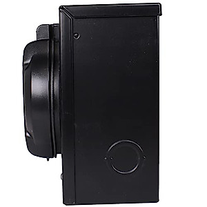 30A/50A Power Inlet Box for Generator, Journeyman-Pro ETL Listed, w/Waterproof Cover,L5-30P,TT-30P,L14-30P,SS-2-50P | 30 or 50 Amp 125/250V | for 3 or 4 Prong Extension Cord (SS-2-50 Black))