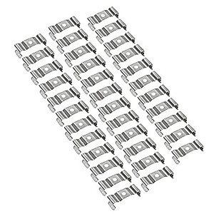 uxcell T8 Clips Bracket Hanger for Integrated Tube Light Fixture, Nickel-Plated Manganese Steel, Pack of 35