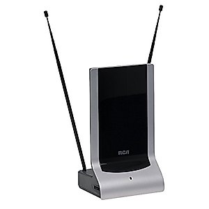 RCA Amplified Indoor HDTV Antenna with SmartBoost Technology, NextGen TV, Compatible to Deliver Stunning 4K Ultra HD Picture and Quality Sound, 6’ Built-In Coax Cable