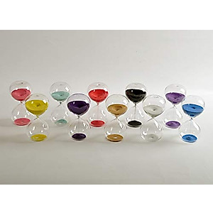 GracesDawn Super Beautiful Transparent Glass Hourglass Blue Sand Timer 15 Minutes a Nice Gift